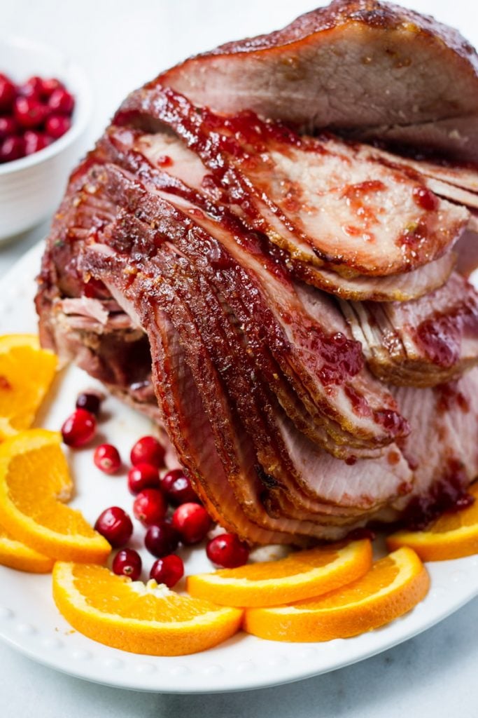 Cranberry Orange Glazed Ham - Cooking For My Soul