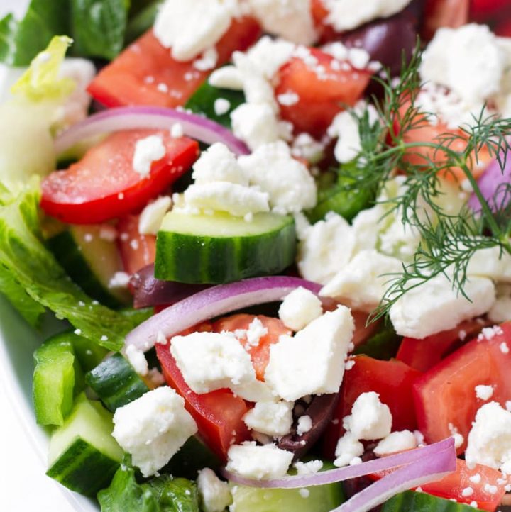 Easy Greek Salad - Cooking For My Soul