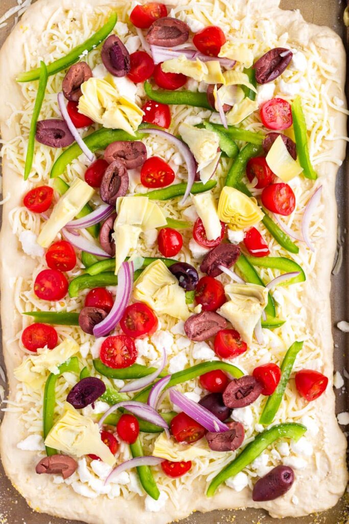 Homemade Greek Pizza - Cooking For My Soul