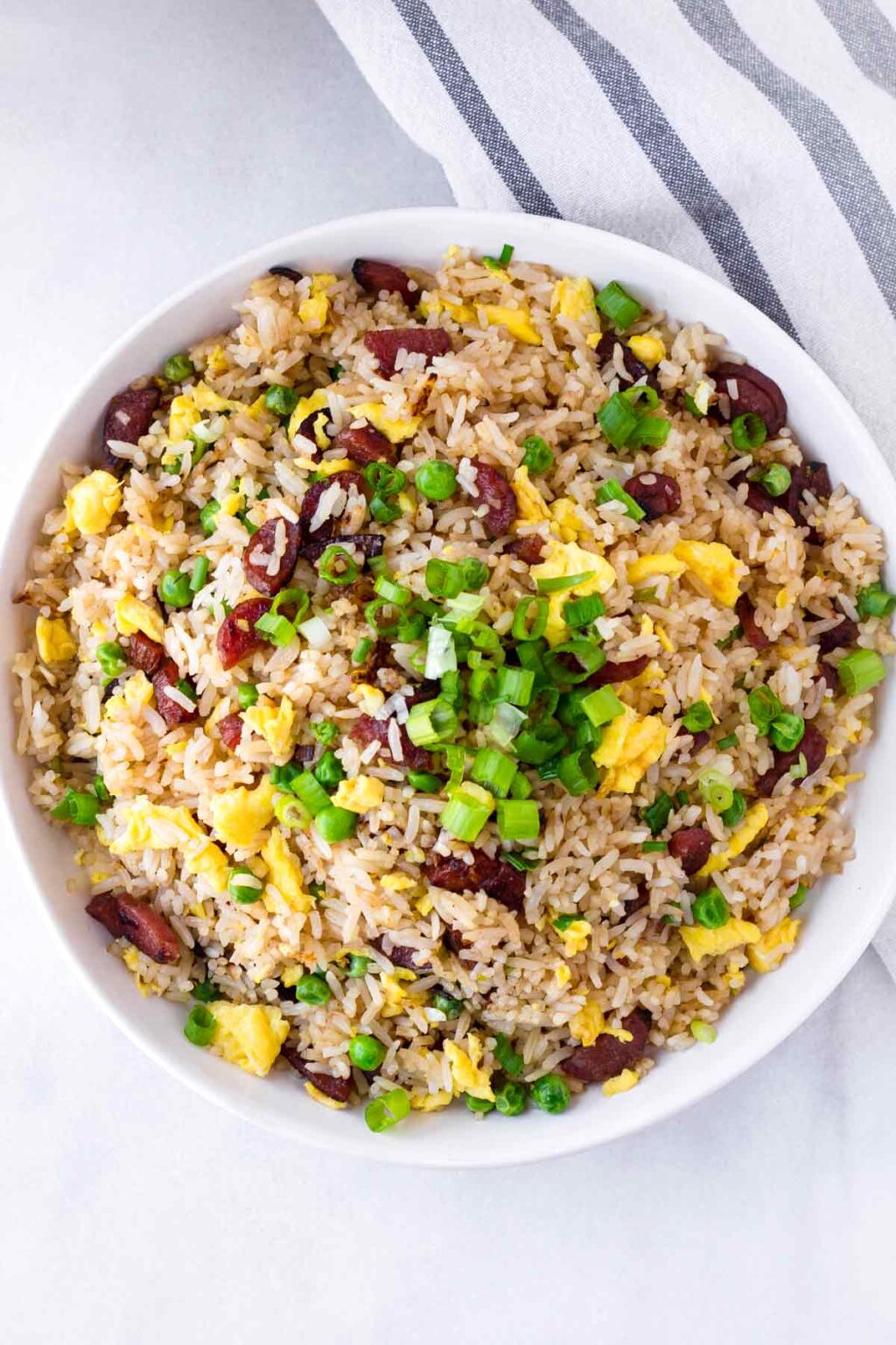 Chinese Sausage Fried Rice (Lap Cheong Fried Rice) - Cooking For My Soul