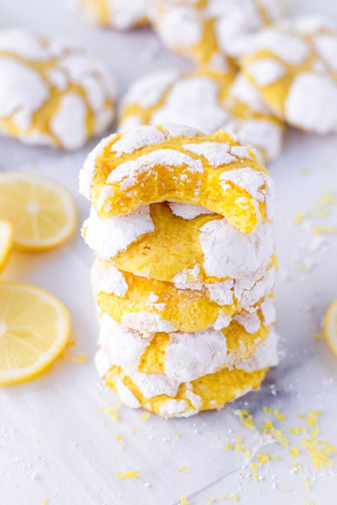 Lemon Crinkle Cookies - Cooking For My Soul