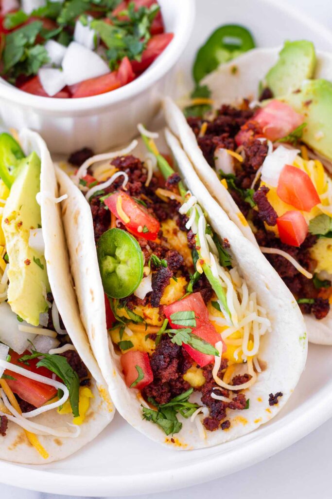 Chorizo Breakfast Tacos - Cooking For My Soul