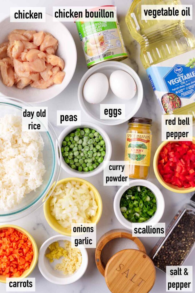 Curry Fried Rice with Chicken - Cooking For My Soul