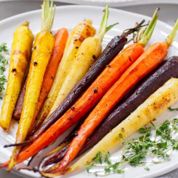 Roasted Rainbow Carrots (Glazed) - Cooking For My Soul
