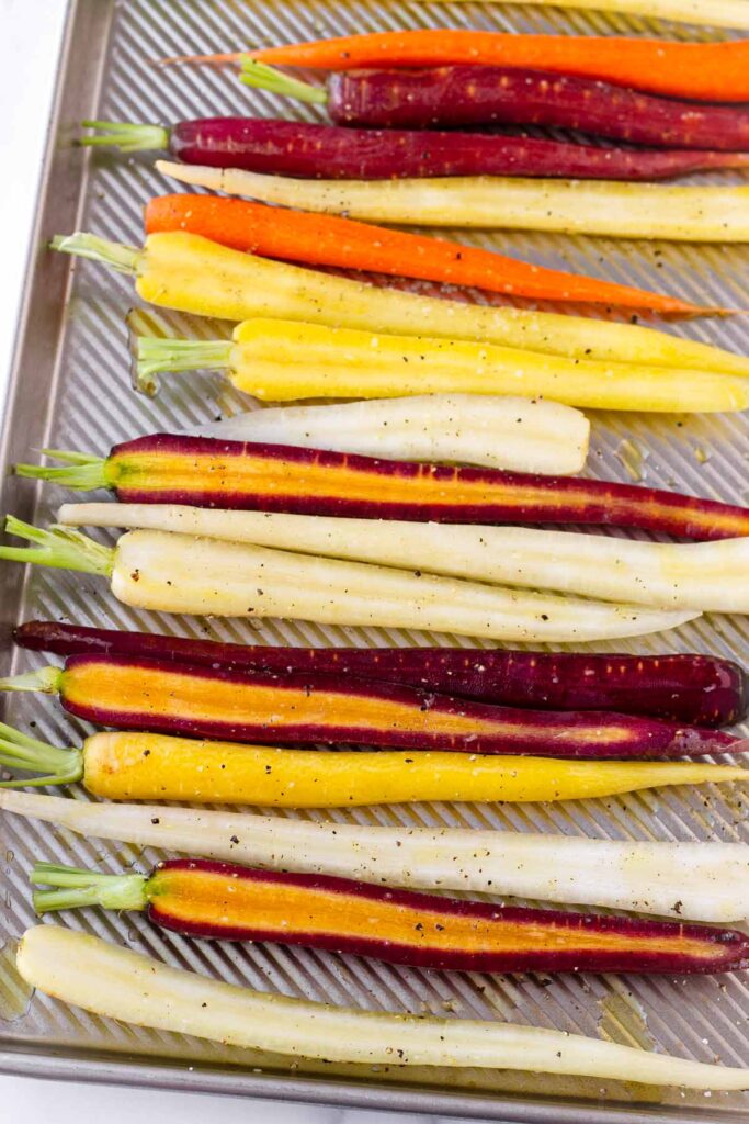 Roasted Rainbow Carrots (Glazed) - Cooking For My Soul