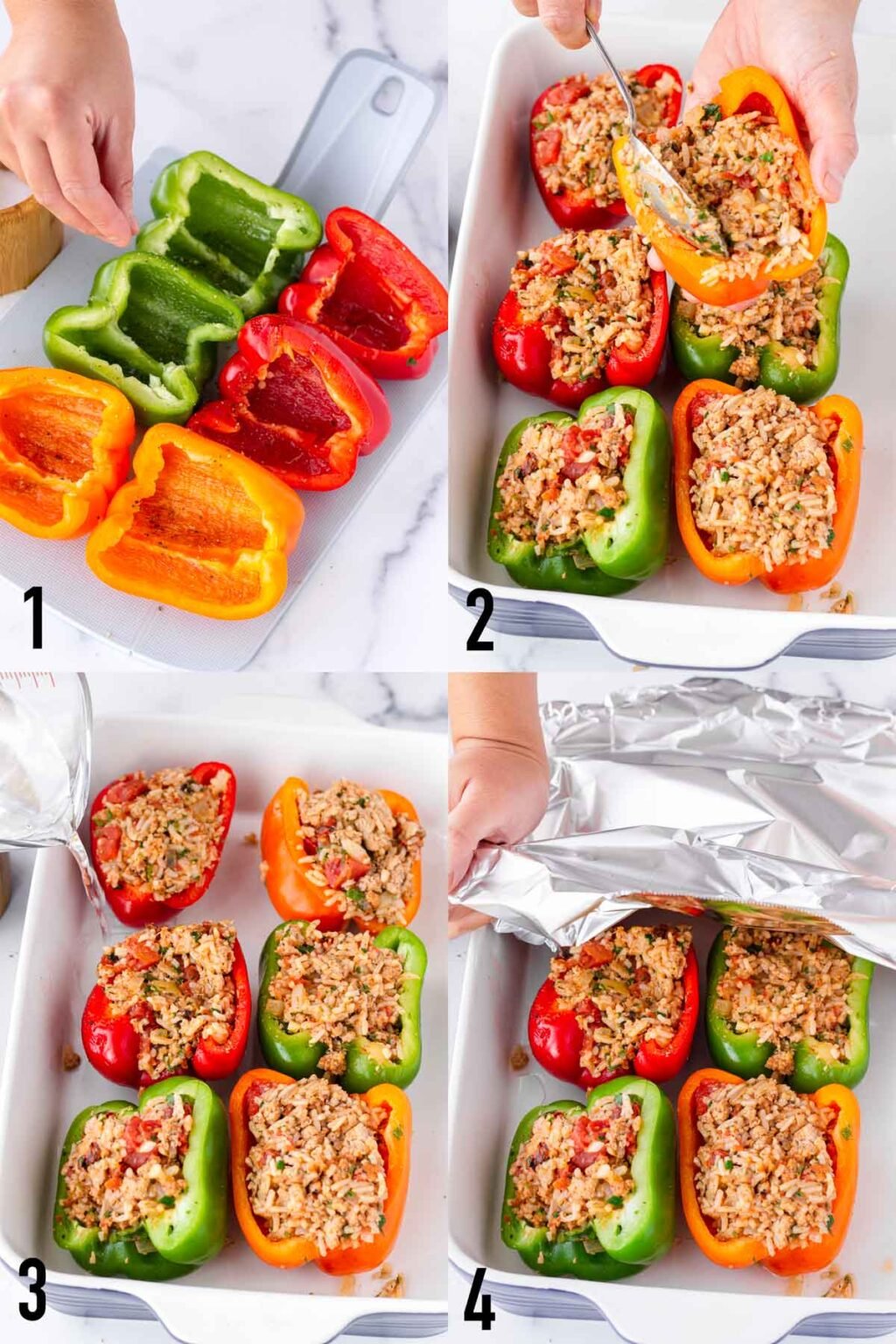Ground Turkey Stuffed Peppers - Cooking For My Soul