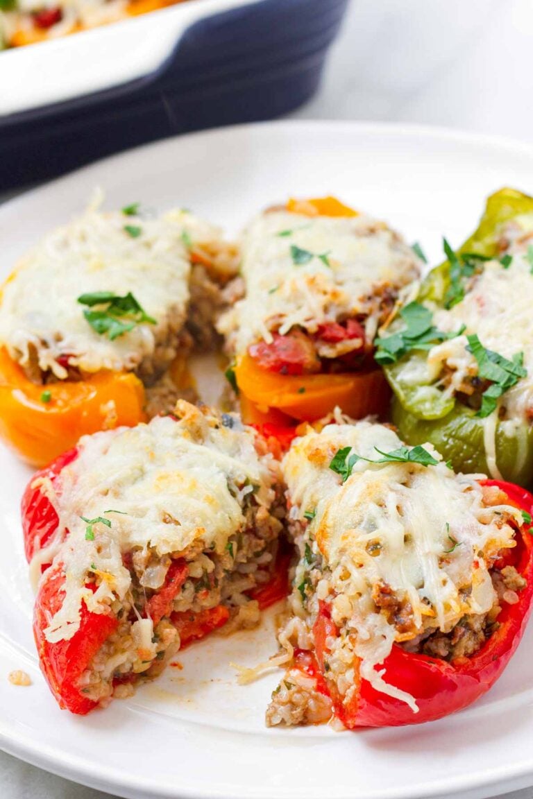 Ground Turkey Stuffed Peppers - Cooking For My Soul