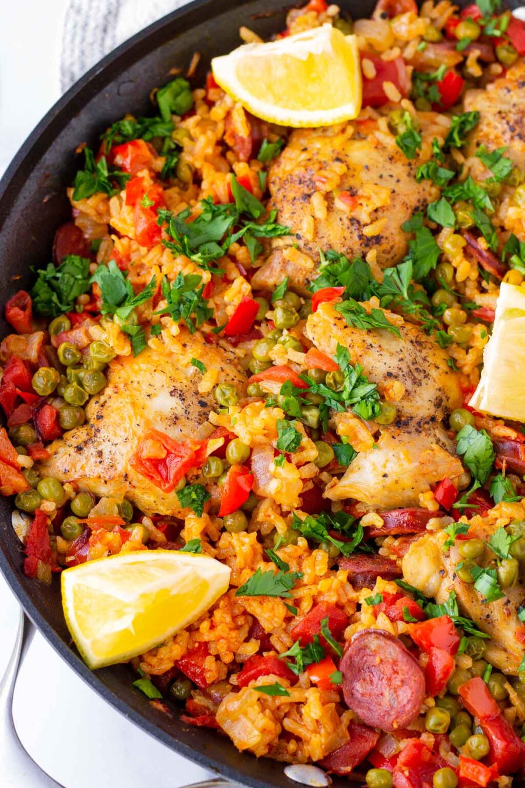 Chicken and Chorizo Paella - Cooking For My Soul