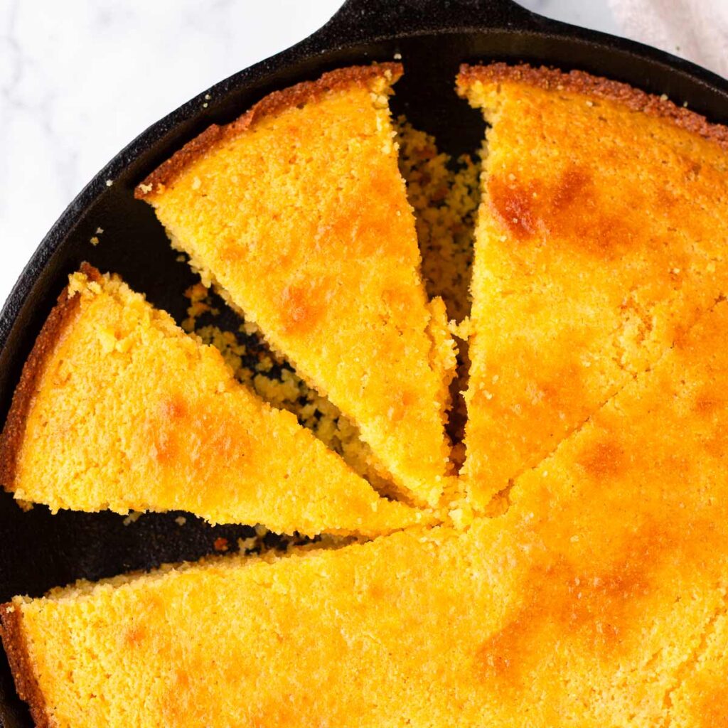 Cast Iron Skillet Cornbread - Cooking For My Soul