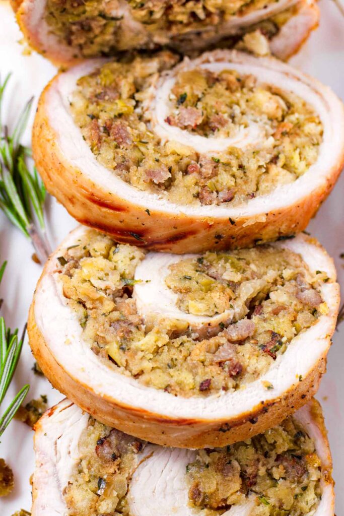 Turkey Roulade with Sausage Stuffing - Cooking For My Soul