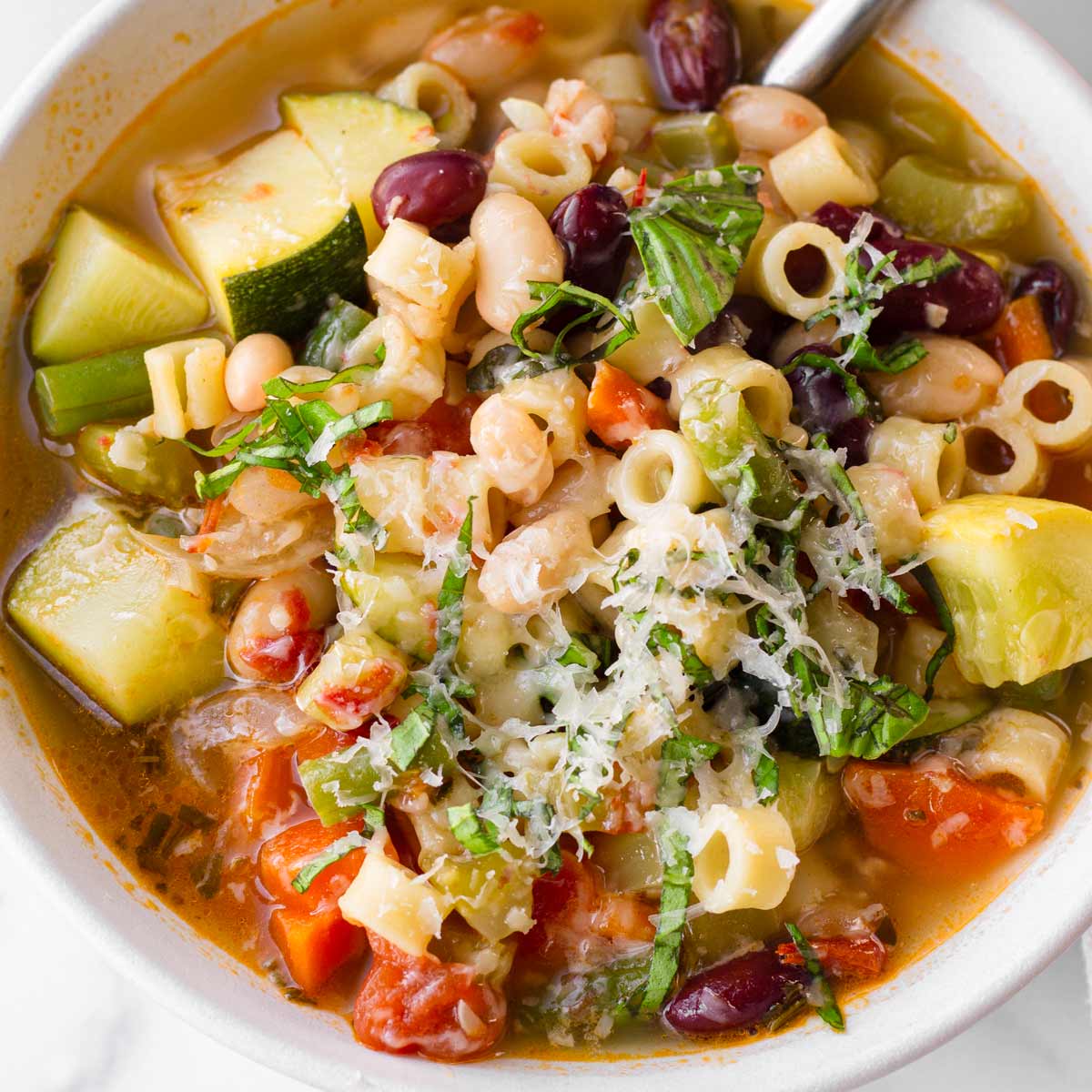 Summer Minestrone Soup - Cooking For My Soul