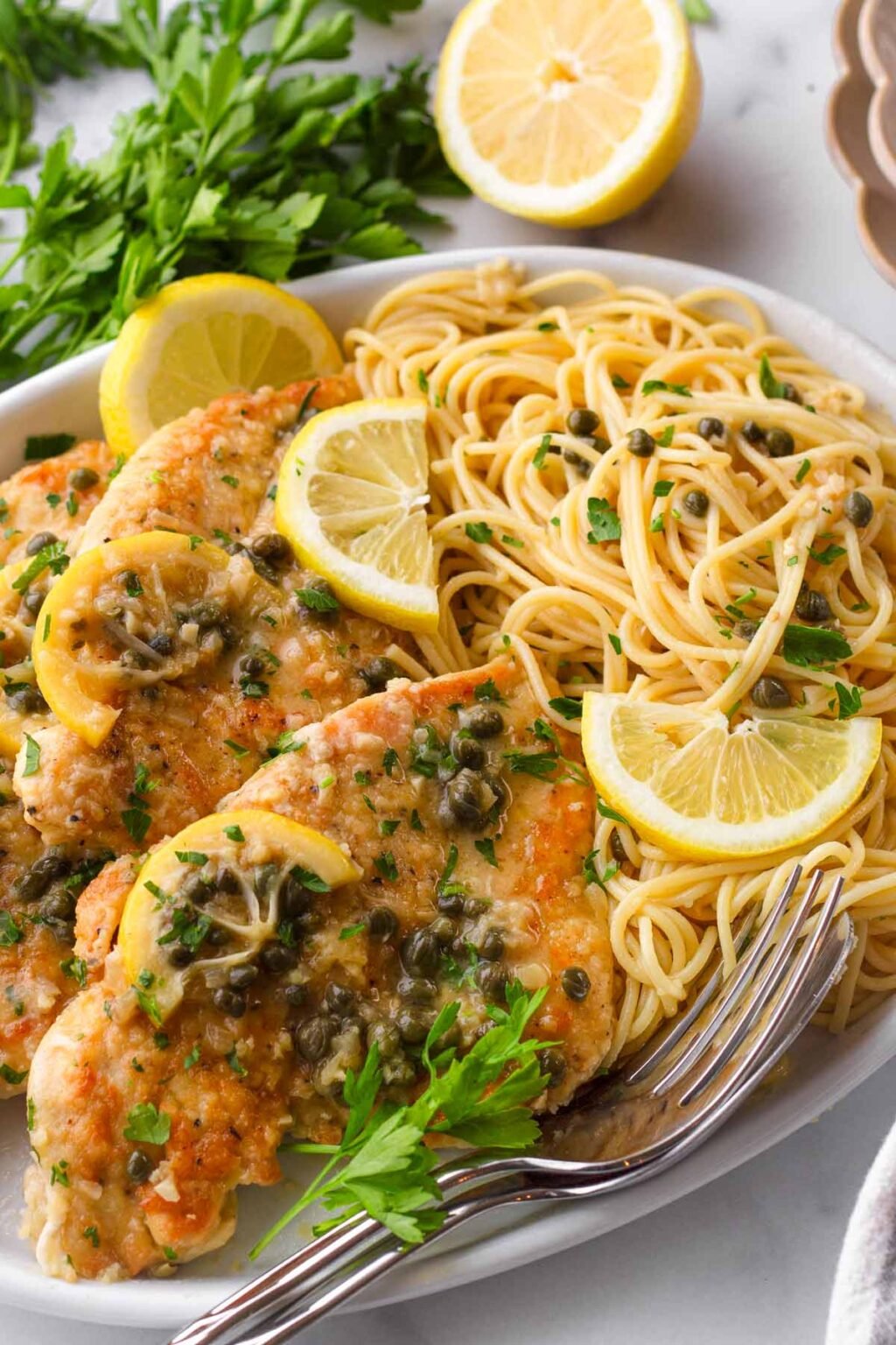 Chicken Piccata Pasta - Cooking For My Soul