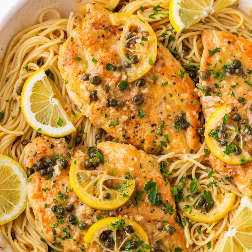 Chicken Piccata Pasta - Cooking For My Soul
