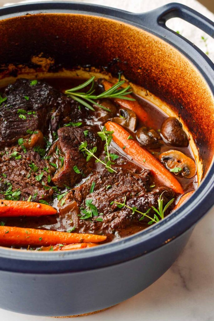 Red Wine Oven Braised Beef - Cooking For My Soul