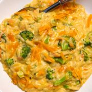 Broccoli Cheddar Orzo (Creamy and Cheesy!) - Cooking For My Soul
