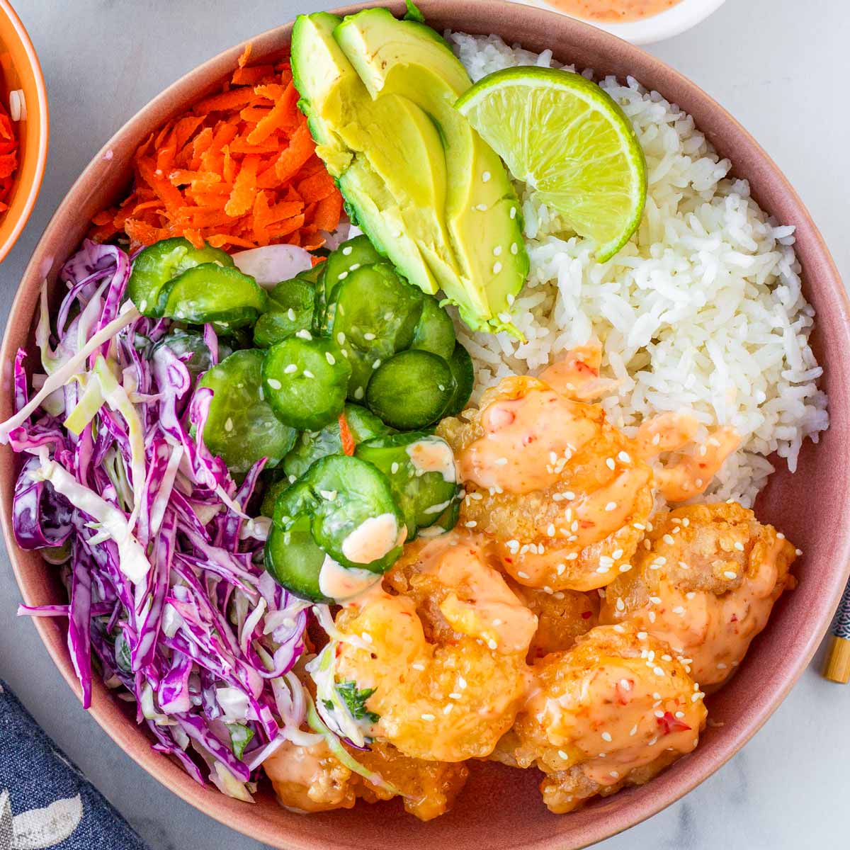 Bang Bang Shrimp Rice Bowls - Cooking For My Soul