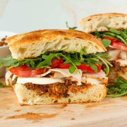 Focaccia Sandwich (Turkey Mozzarella) - Cooking For My Soul