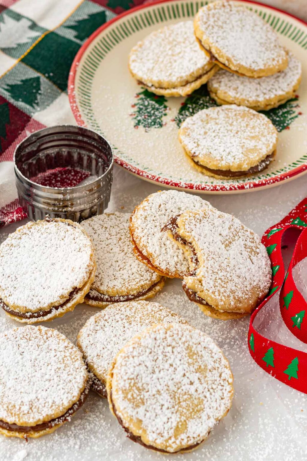 Nutella Shortbread Sandwich Cookies - Cooking For My Soul