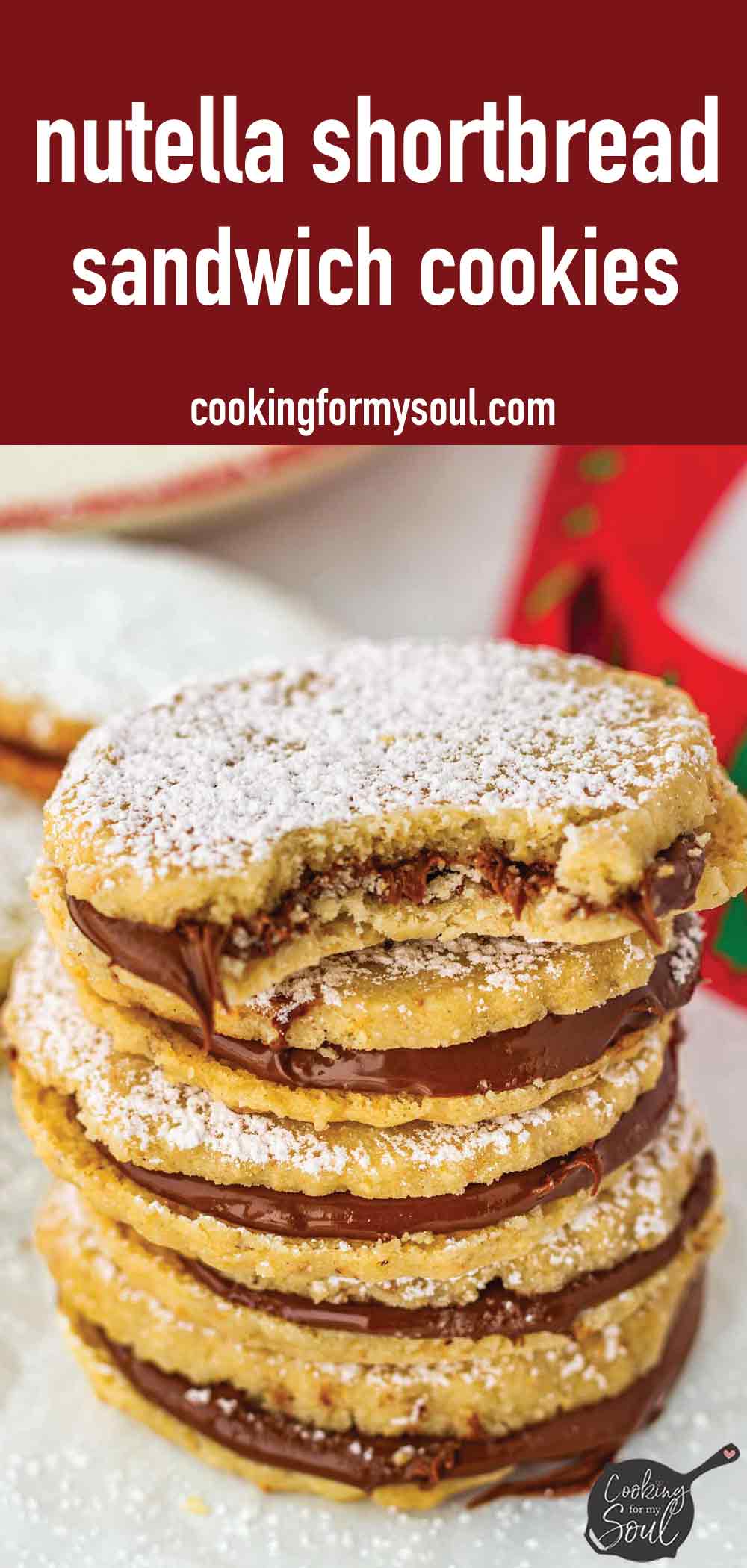 Nutella Shortbread Sandwich Cookies - Cooking For My Soul